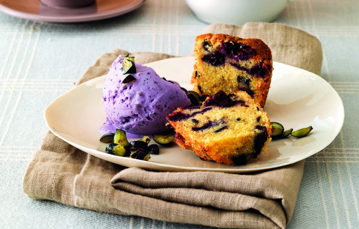 Mini Blueberry Cakes with Blueberry Grappa Ice Cream Recipe - La Cucina ...