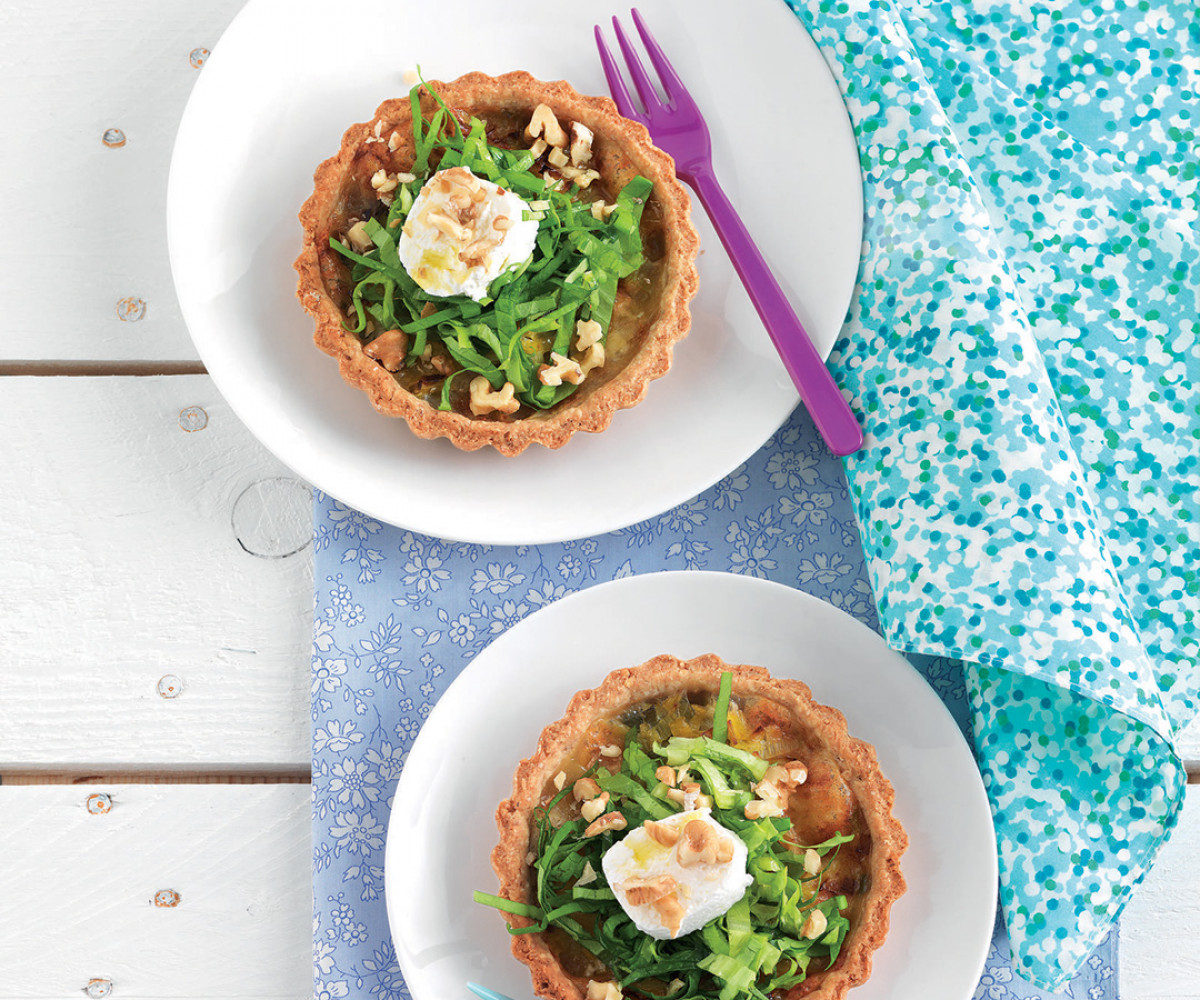 Leek and Caprini Cheese Tartlets Recipe - La Cucina Italiana