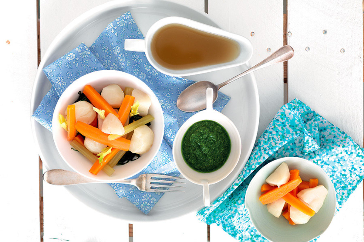 Boiled Vegetables with Bagnet Vert Recipe - La Cucina Italiana