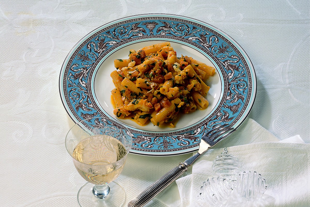 Sedanini with Pumpkin and Shrimp Recipe - La Cucina Italiana