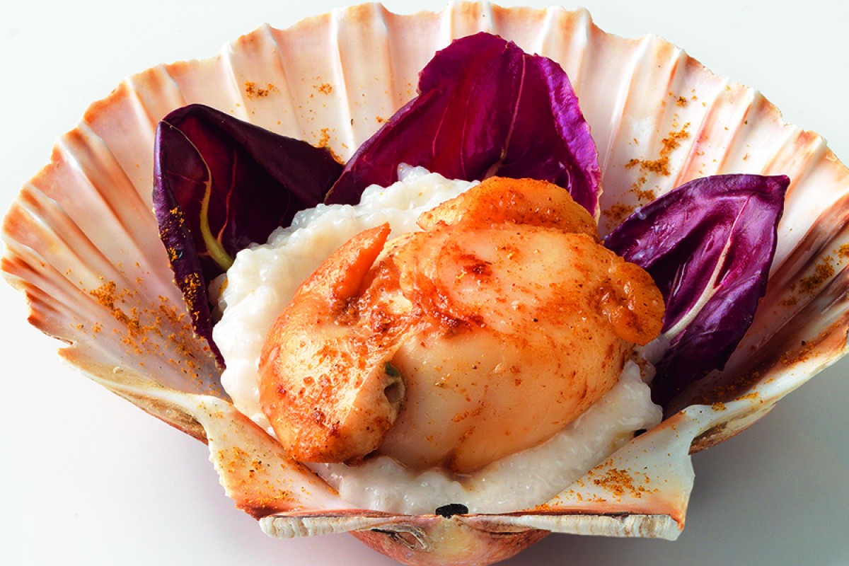 Scallops with Curry and Coconut Rice Cream Recipe - La Cucina Italiana