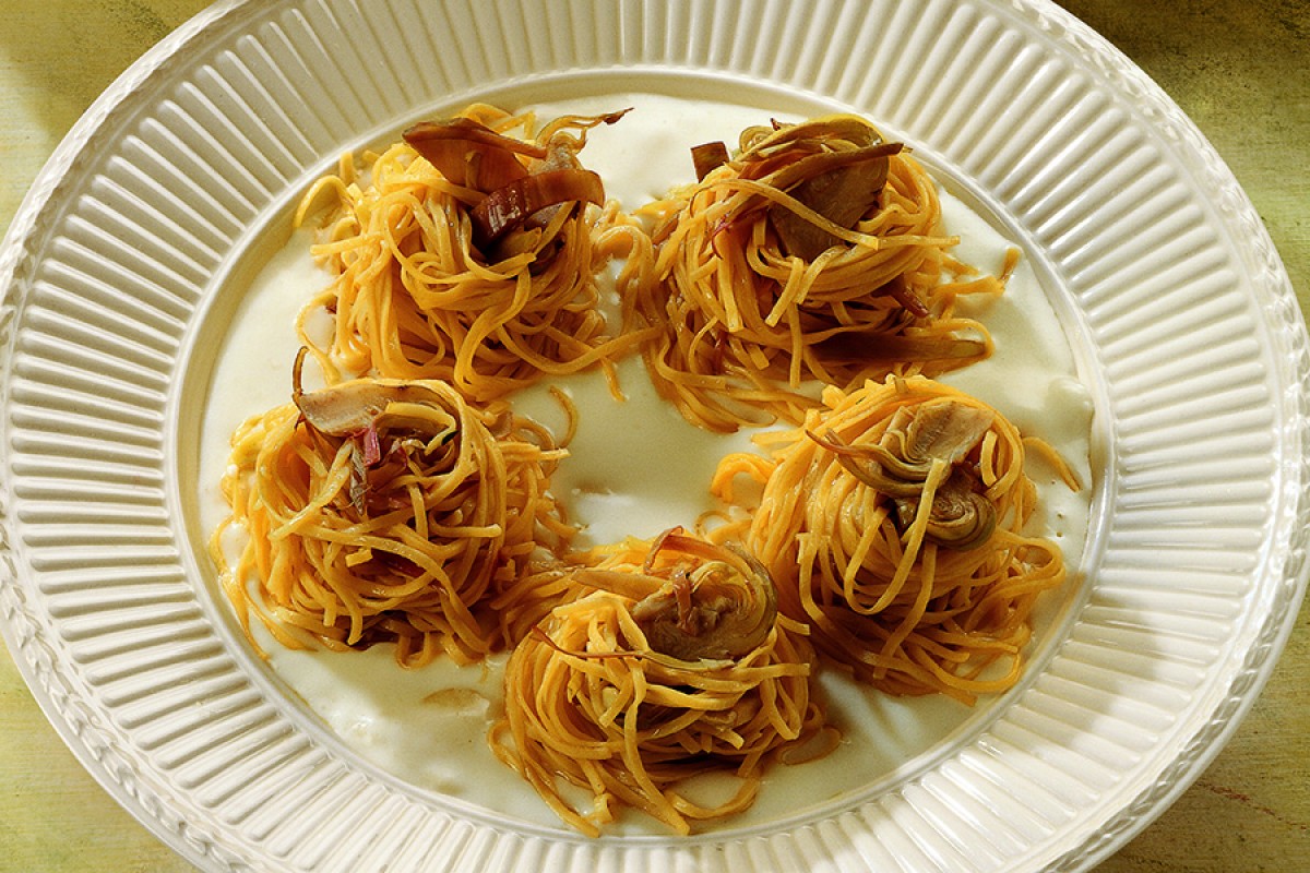 Tagliolini With Artichoke and Cheese Sauce Recipe - La Cucina Italiana