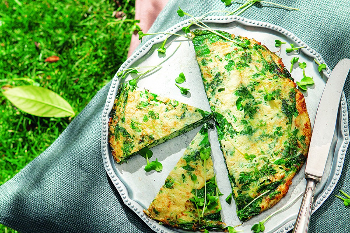 Field Greens Frittata Recipe - La Cucina Italiana