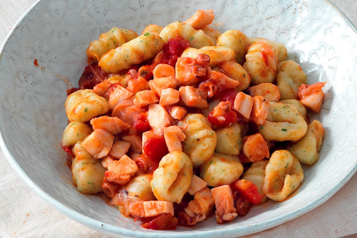 Gnocchi With Paprika-Scented Octopus Ragù Recipe - La Cucina Italiana