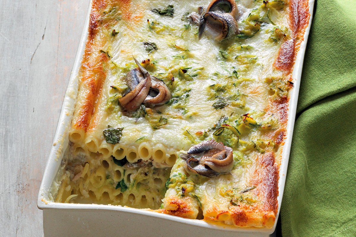 Pasta, Mozzarella, and Anchovy Pasticcio Recipe - La Cucina Italiana