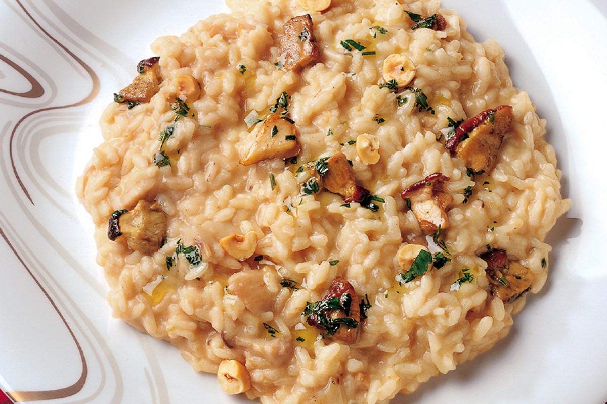 Mushroom and Hazelnut Risotto Recipe - La Cucina Italiana