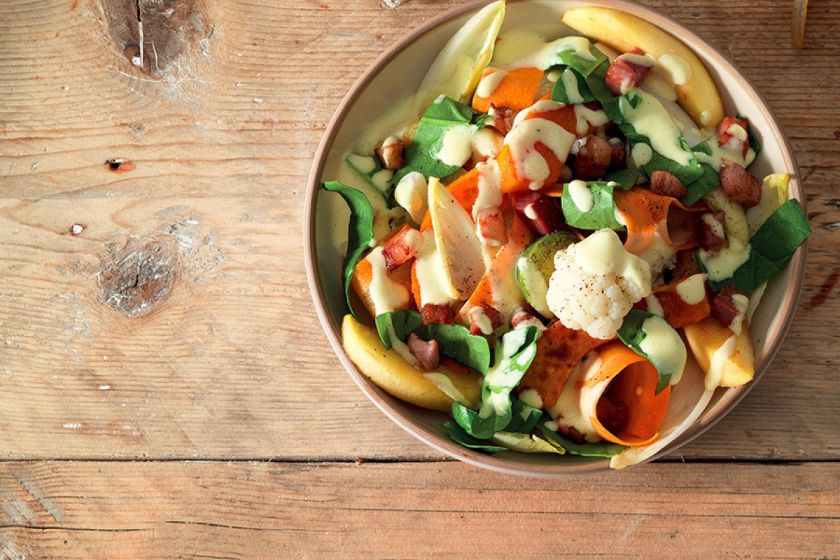 Carbonara Salad Recipe - La Cucina Italiana