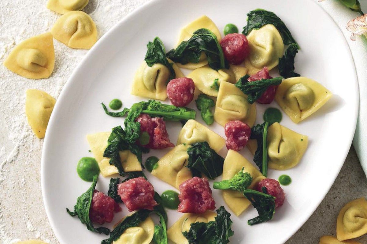 Broccoli Rabe Stuffed Pasta with Bra Sausage Recipe - La Cucina Italiana