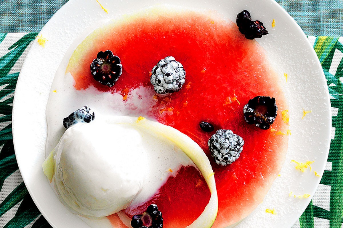 Watermelon Carpaccio with Ice Cream Recipe - La Cucina Italiana