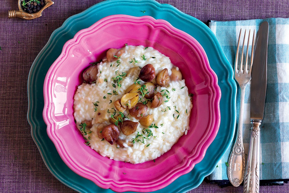 Risotto with Chestnuts and Thyme Recipe - La Cucina Italiana