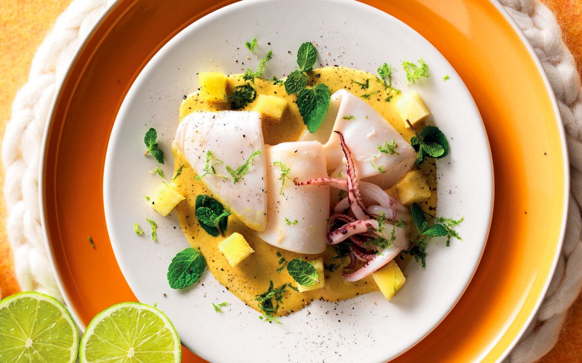 Squid with coconut curry Recipe - La Cucina Italiana