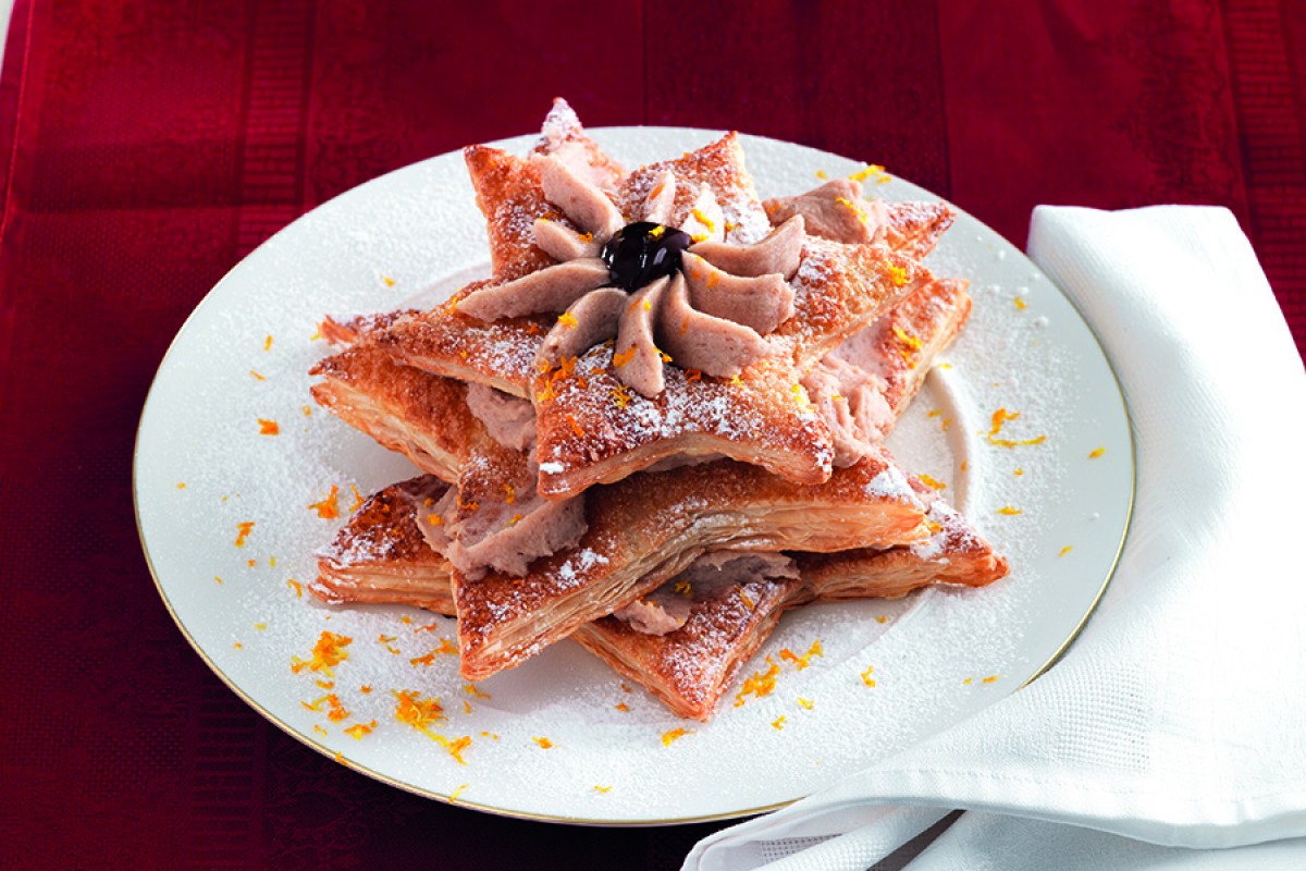 Millefeuille Star with Chestnut and Orange Cream Recipe - La Cucina ...