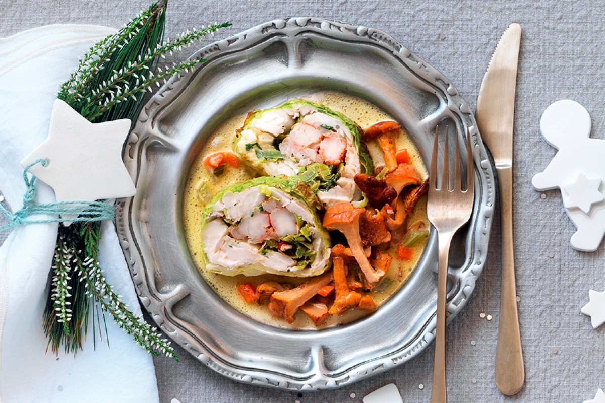 Cod Roulade with Chanterelle Mushrooms Recipe - La Cucina Italiana