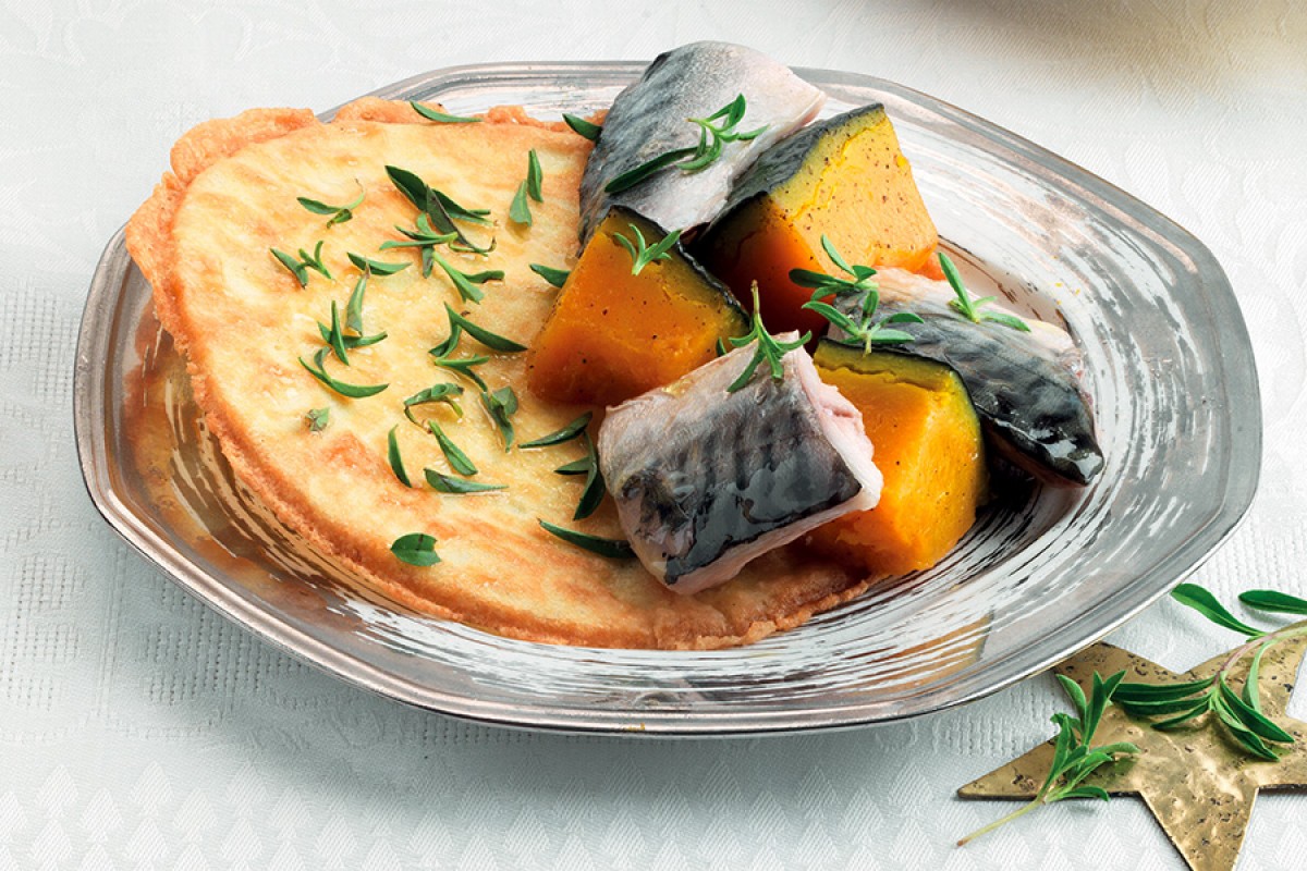 Marinated Mackerel with Squash and Wafers Recipe - La Cucina Italiana
