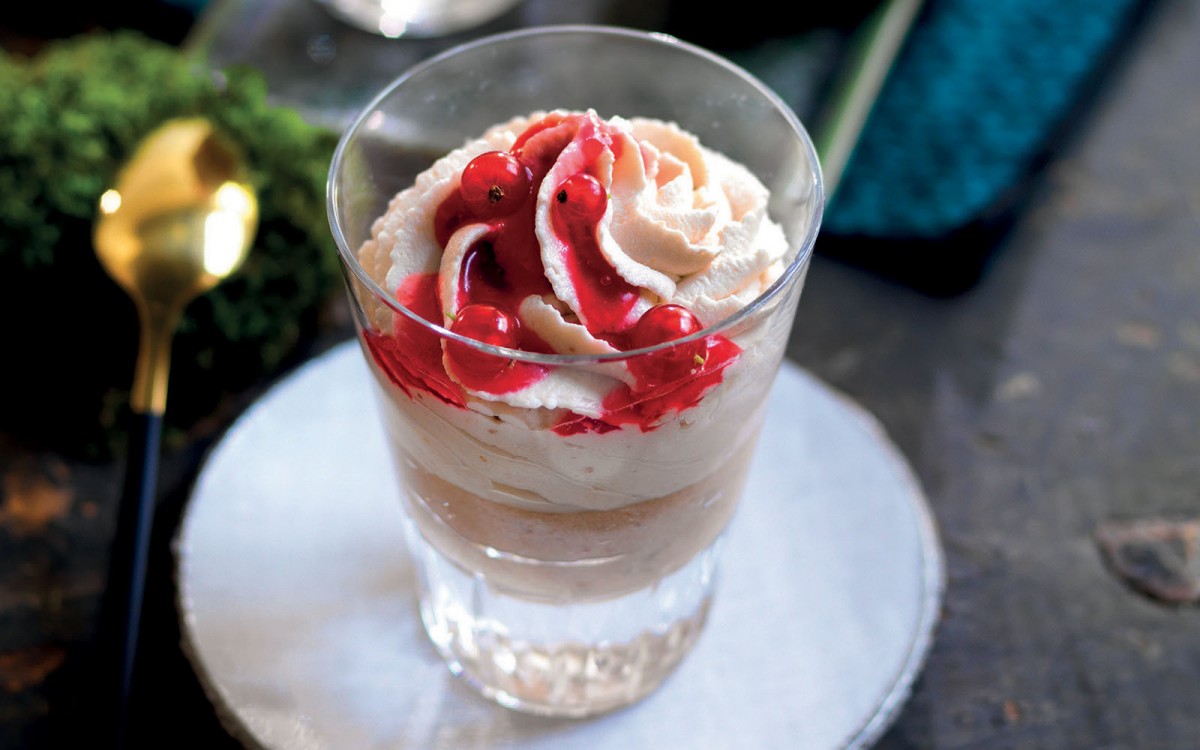 Chestnut Mousse with Currant Sauce Recipe - La Cucina Italiana