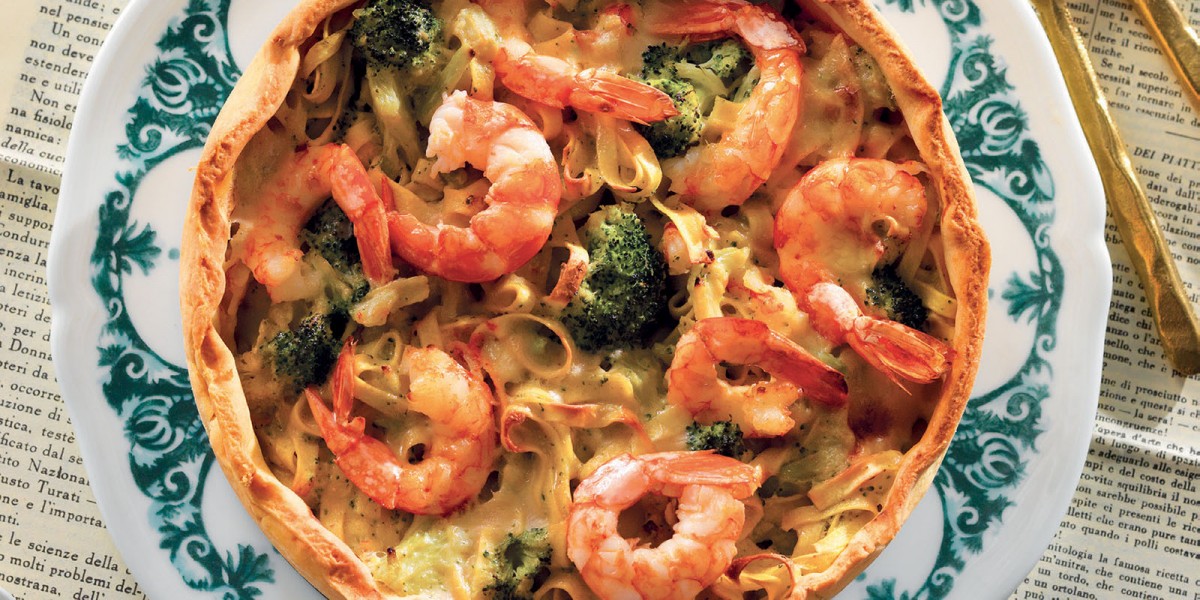Tagliatelle Cake with Shrimp Recipe - La Cucina Italiana