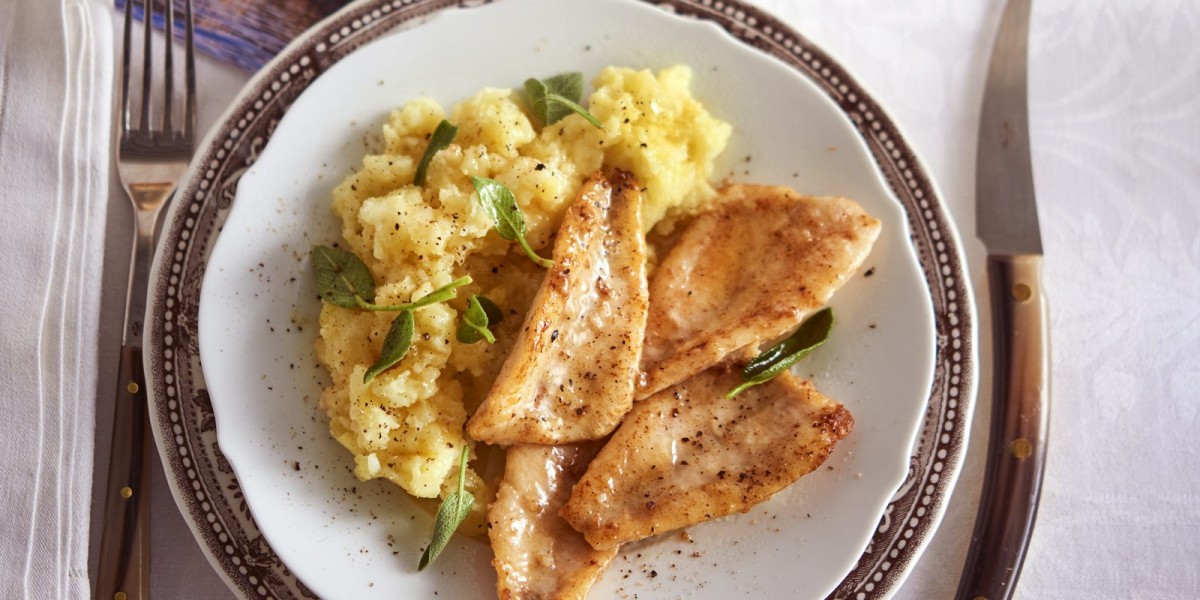 Buttered Perch with Potatoes, Sage and White Wine Recipe - La Cucina ...