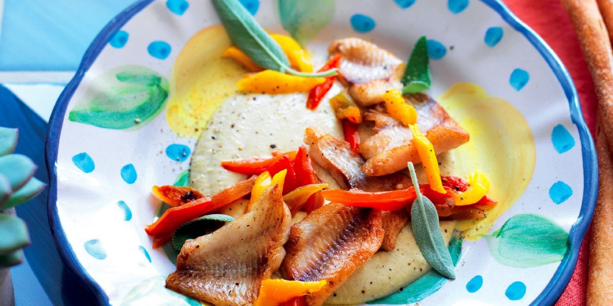 Perch Fillets with Bell Peppers in Tuna Sauce Recipe - La Cucina Italiana
