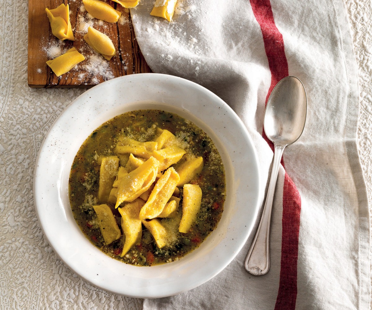 Sausage and Chicken Plin Ravioli With Vegetable Soup Recipe - La Cucina ...